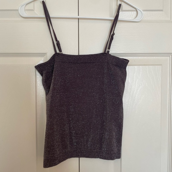 Free People | Tops | Straight Line Neck Sparkly Top | Poshmark